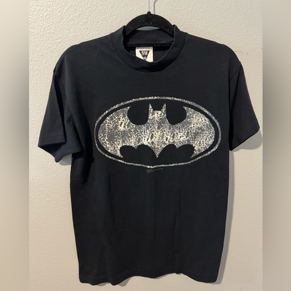 Rare! Vintage 1964 Single Stitch Batman Logo Black Sh… - Gem